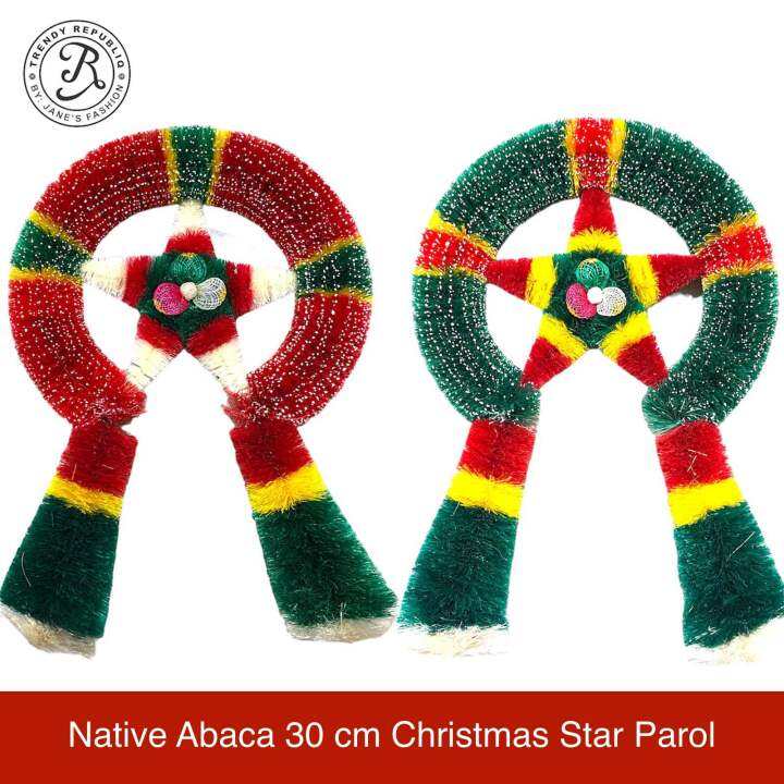 Native Abaca 30 cm Christmas Star Parol For Home Window and Door Decor ...