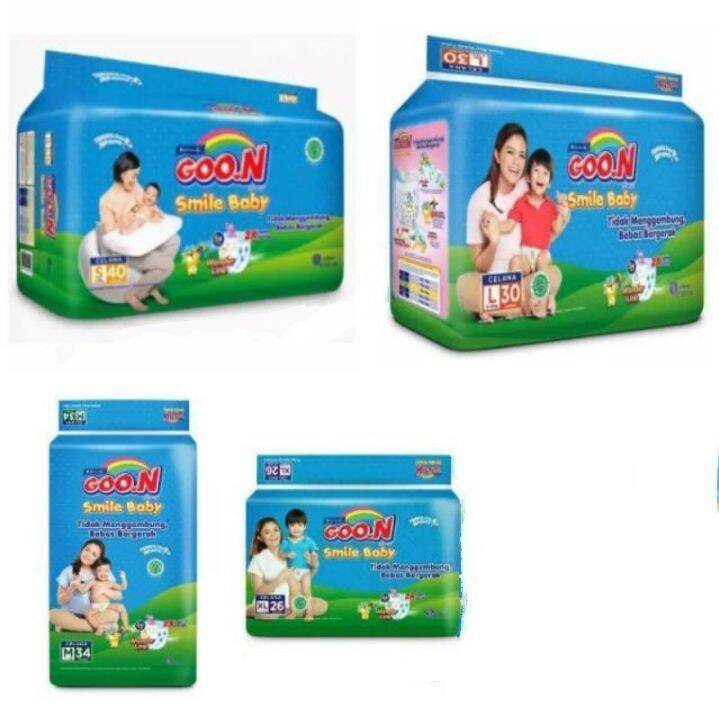 Goon Smile Baby Popok Goo.n Pampers Goon Pempers Goo.n Popok Sekali Pakai Goo.n S40|M34|L30 ...