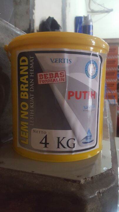 Lem kayu. lem putih sejenis lem fox merk vertis No Brand isi 4 kilogram ...