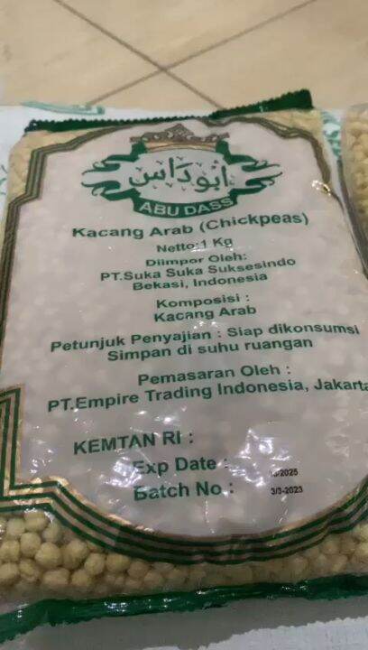 KACANG ARAB 1KG Matang Chickpeas Roasted 1 kg Gram Whole Premium Siap ...