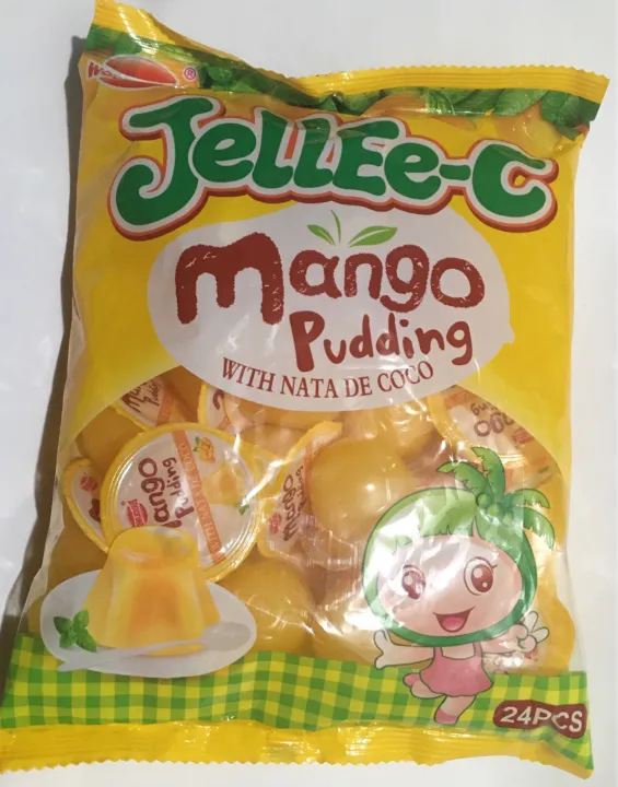 Jellee-c mango pudding with nata de coco 1packx24pcs | Lazada PH