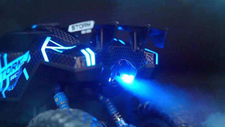 Remote Control Cars RC Vehicles Glowing Spray RC Off-Road Racer Monster ...