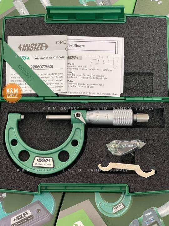 ไมโครมิเตอร์วัดนอก(Outside Micrometers) ยี่ห้อ อินไซส์ (INSIZE ...