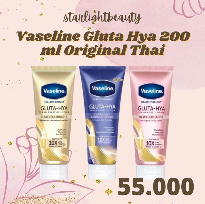 Vaseline Gluta Hya Original Thailand Vaseline Gluta 200 Ml Hand Body Vaseline | Lazada Indonesia