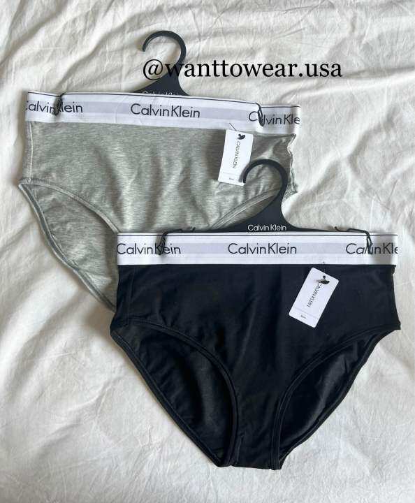 (พร้อมส่งแท้💯) กางเกงชั้นในเอวสูง Calvin Klein Modern Cotton High Waist Bikini Bottom | Lazada.co.th