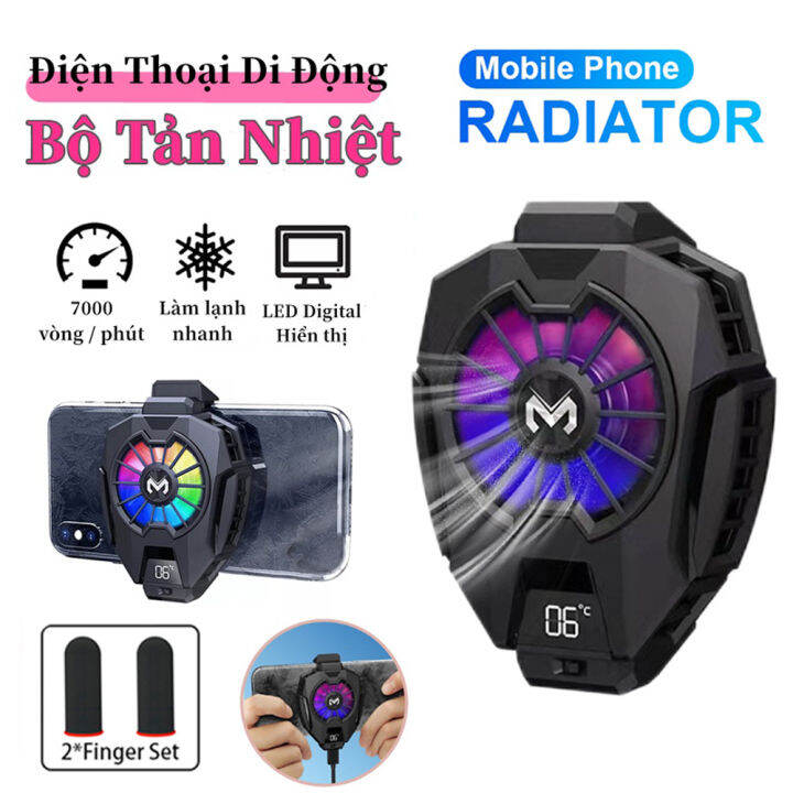 Memo Quạt Tản Nhiệt Dl05 Quạt Tản Nhiệt điện Thoại Có Màn Hình Led