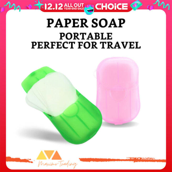 [ Maximo Trading ] Paper Soap Portable Disposable Hand Washing Paper ...