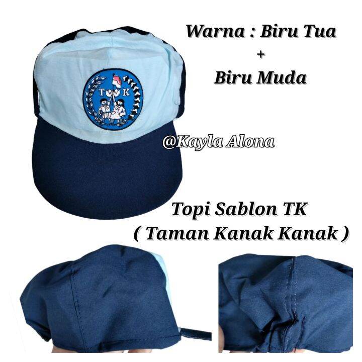 TOPI SABLON TK warna : Biru Tua dan Biru Muda | Lazada Indonesia