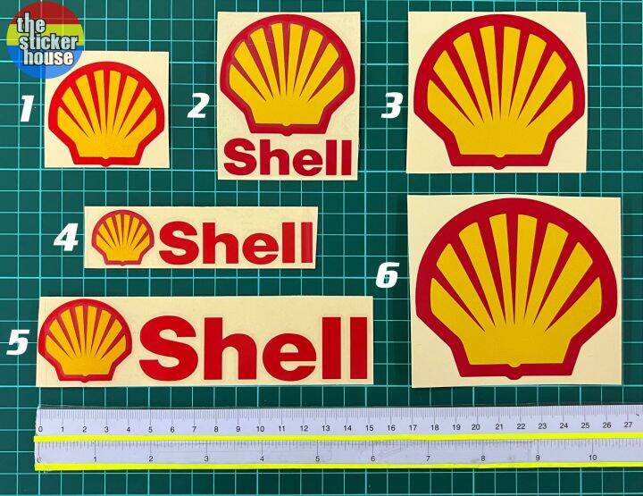 SHELL DESIGNS / LOGO SHELL STICKER CUTTING OVERLAPPING REFLECTIVE | Lazada