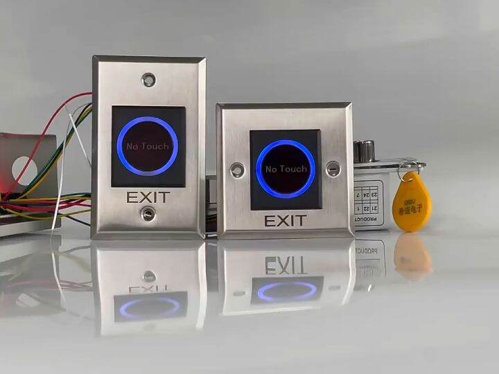 Access Button Door Exit Push Switch No Touch Release Gate Opener Door Access Control System ...