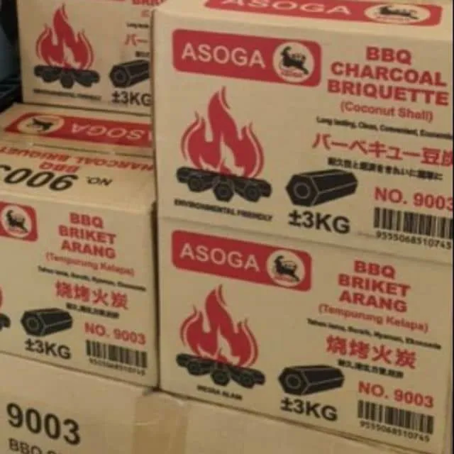 3KG ASOGA BBQ Charcoal Briquette/Arang BBQ/Tempurung Kelapa / 💥💥💥💥💥 | Lazada