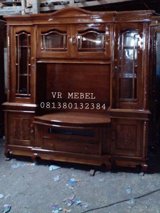 BUPET TV PARIS KAYU JATI MODEL LACI | Lazada Indonesia