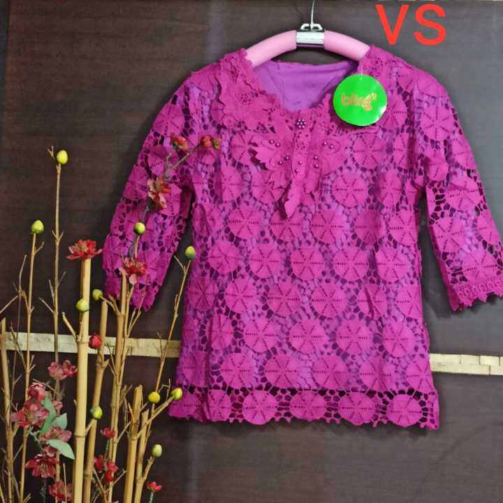 Blus Brokat Bling Premium FREE SIZE (Max 106cm) | Lazada Indonesia