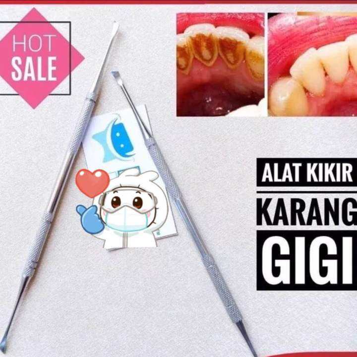 ALAT PENGHILANG KARANG GIGI AMPUH 2 SISI /SCALER SCALLER SCALING / alat ...