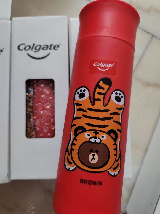 Colgate Line Friends Glass Water Bottle | Lazada