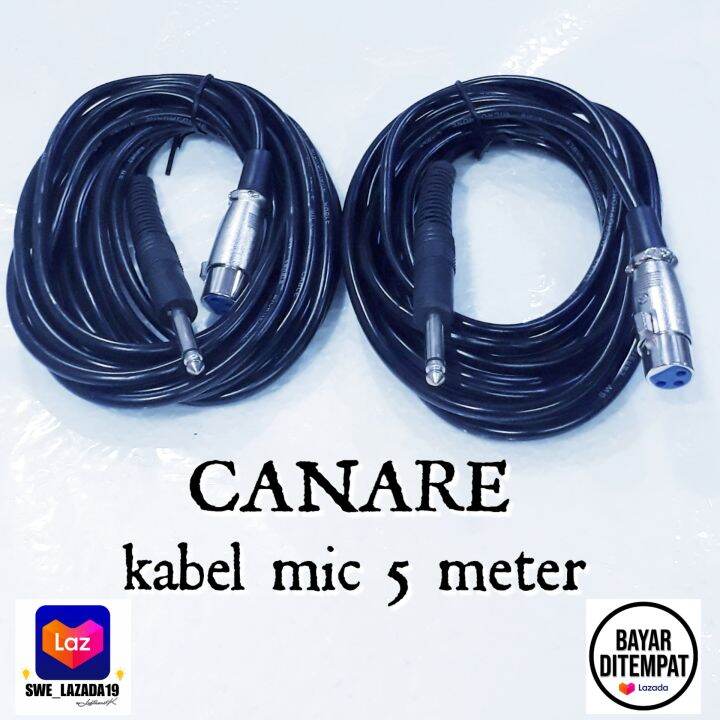 CANARE KABEL MIC 5 METER / KABEL MIC SUPER BAGUS / KABEL MIC ORI CANARE ...