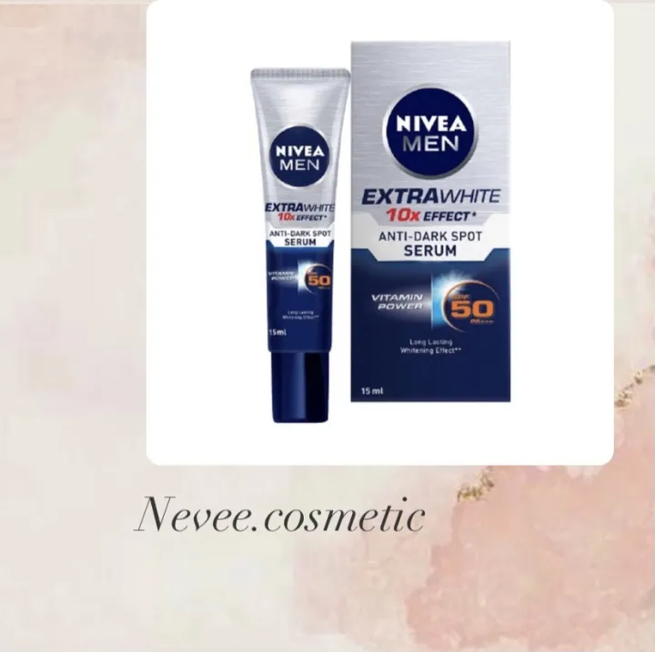 Nivea Men Extra White Anti-Dark Spot Serum SPF50 PA+++ 15ml | Lazada Indonesia