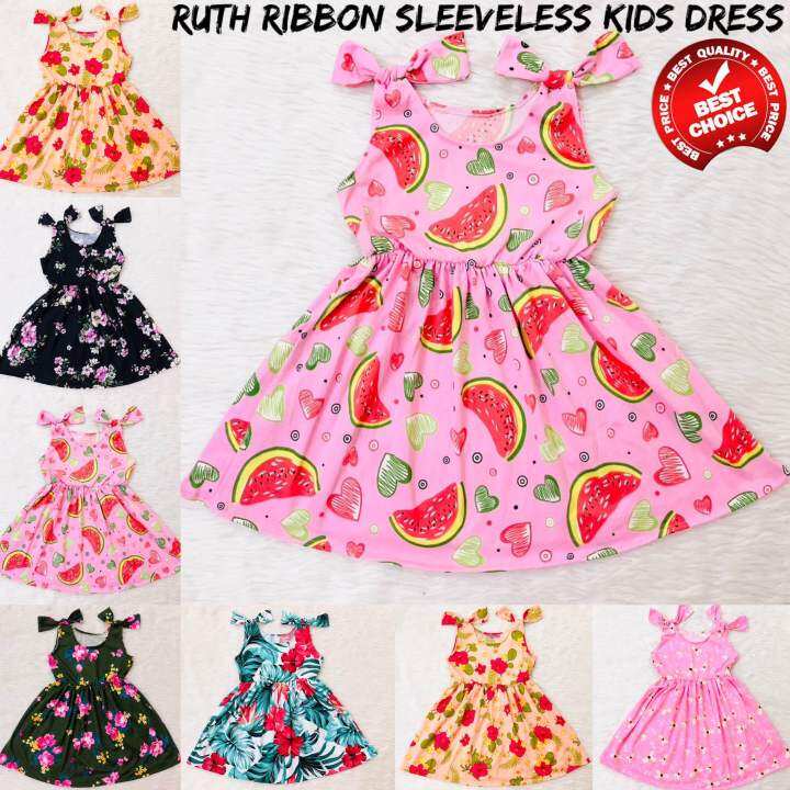 NEW Ruth OOTD Ribbon Sleeveless Kids Dress 0-7y/o Baby Girls Cute ...