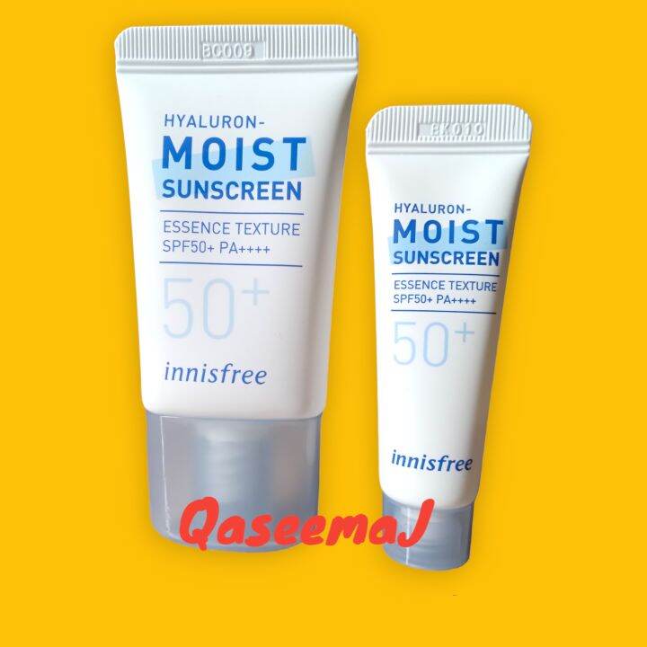 Innisfree Hyaluron Moist Sunscreen Essence Texture SPF50+ | Lazada ...