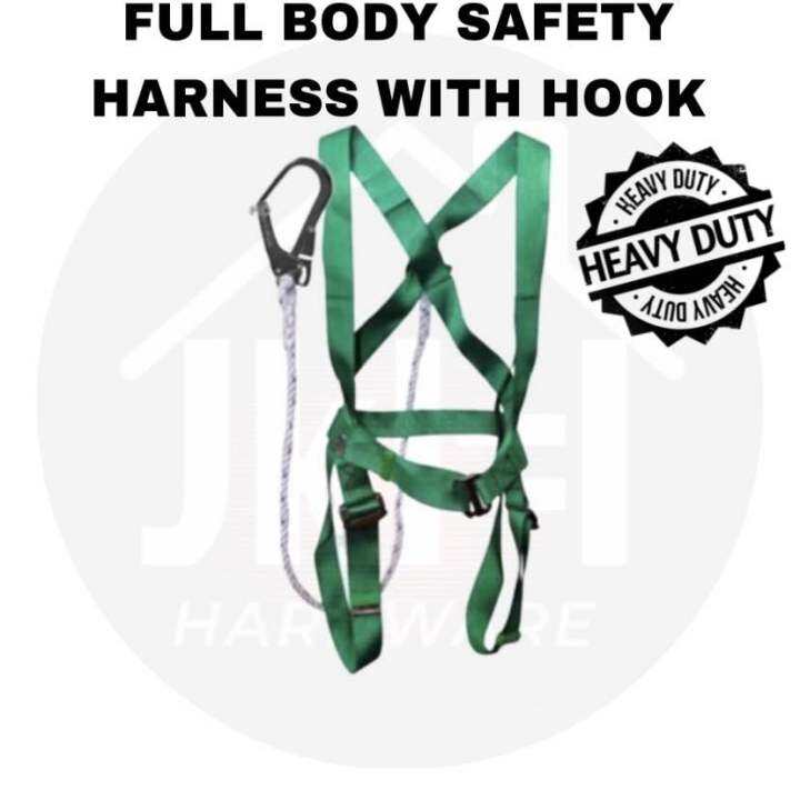 (HEAVY DUTY) FULL BODY SAFETY HARNESS WITH HOOK | Lazada