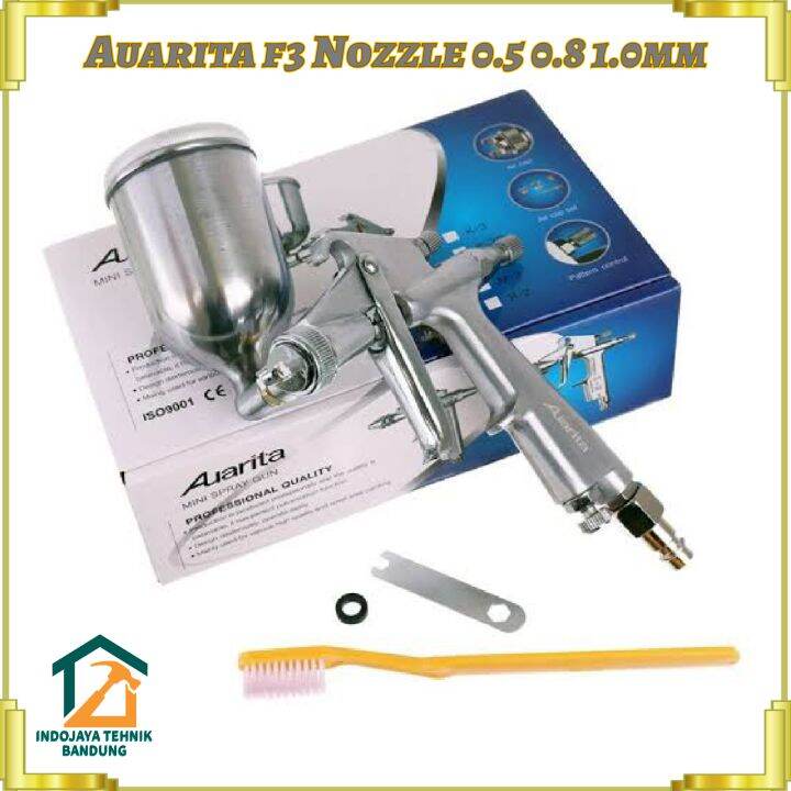 AUARITA F3 SPRAY GUN MINI ORIGINAL NOZZLE 0.5 0.8 1.0MM | Lazada Indonesia