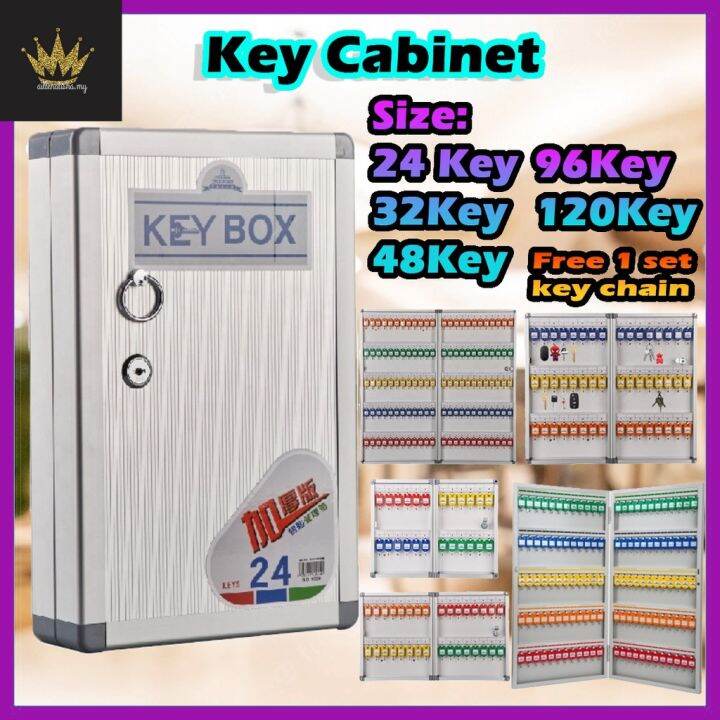 Wall Mount Key box with Lock Key Cabinet for 120 Key Box 24 pcs 96 Key ...
