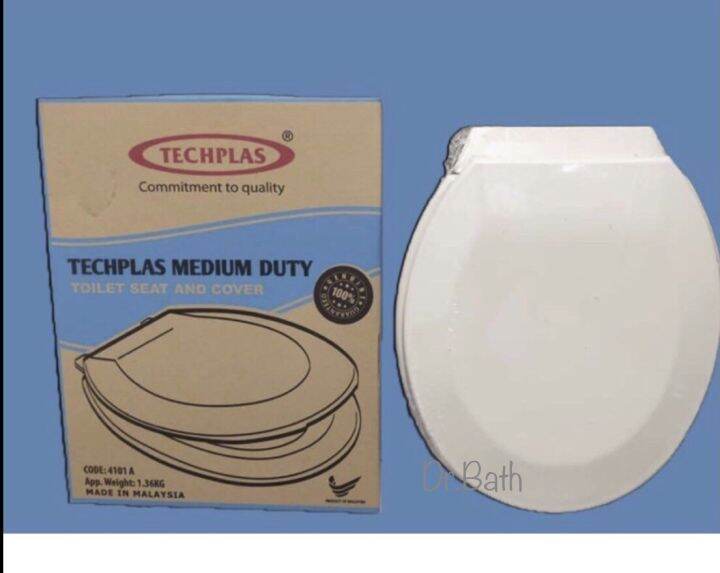 TECHPLAS 4101A Thick Medium Duty Toilet Seat Cover-White | Lazada