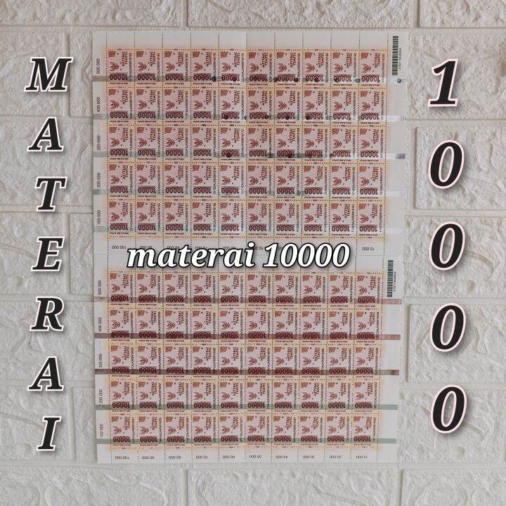 Materai atau Meterai tempel 10000 Asli Harga per pcs | Lazada Indonesia