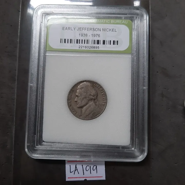 LA199 1954 5C JEFFERSON NICKEL INB SLABBED COLLECTIBLE COIN | Lazada PH