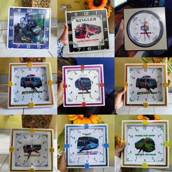 Jam custom foto bus foto truck foto elf foto jetbus | Lazada Indonesia