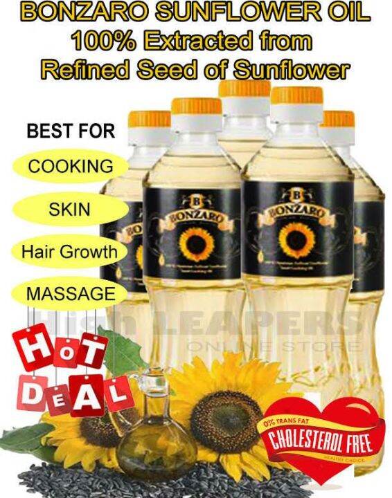 900ML BONZARO SUNFLOWER OIL REFINED FROM UKRAINE FOR FACE, HAIR, BODY ...