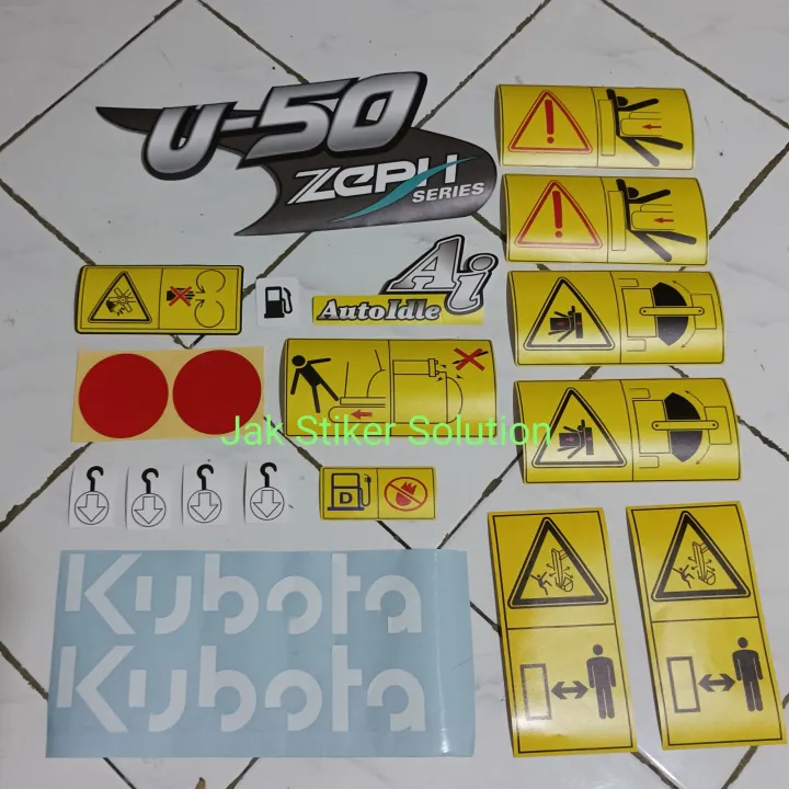 Stiker Kubota U-50 Sticker Alat Berat Excavator | Lazada Indonesia