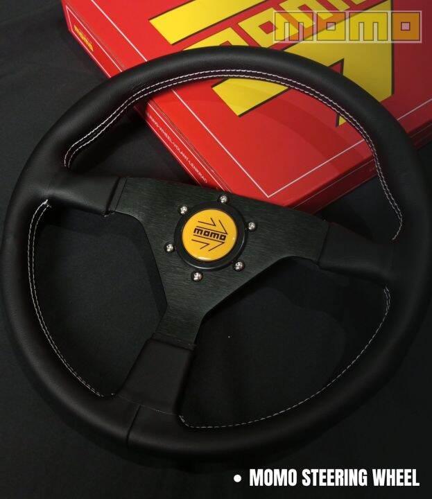 Momo Steering Wheel Genuine Leather Grip High Quality | Lazada PH