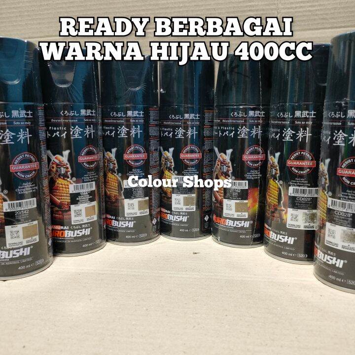 Pilok Pilox Cat Semprot Samurai Paint 400ml Ready Semua Warna Hijau Green Spray Paint | Lazada ...