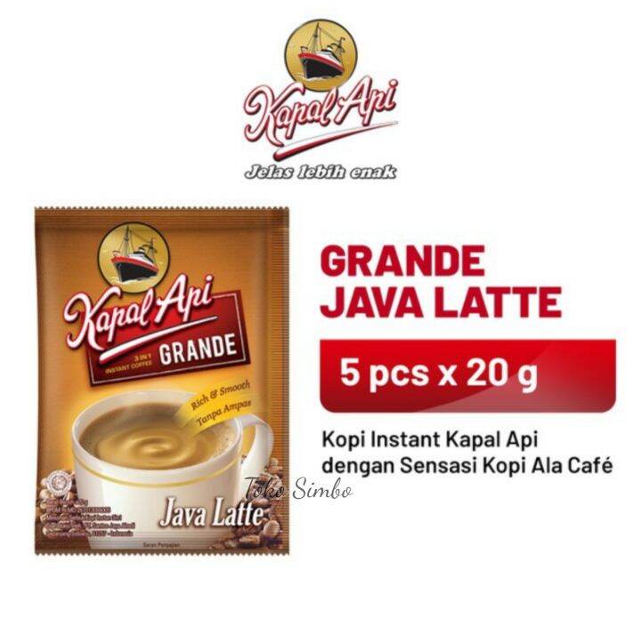 Kopi Kapal Api grande Java latte renceng isi 5 sachet | Lazada Indonesia