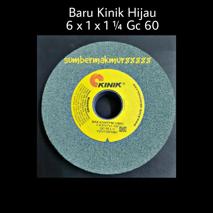 Batu Gerinda Duduk Hijau 6 inch GC 60 (1A6" x 1 x 1 1/4") Kinik ...