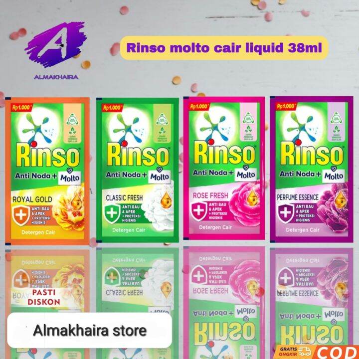 Rinso molto liquid 38ml 18/21 Sachet | Lazada Indonesia