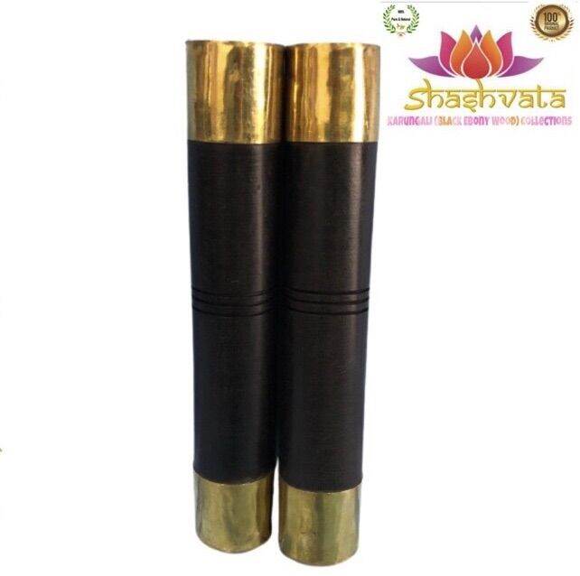 Shashvata 6” authentic (Original) Karungali Kattai (Stick) (Black Ebony ...