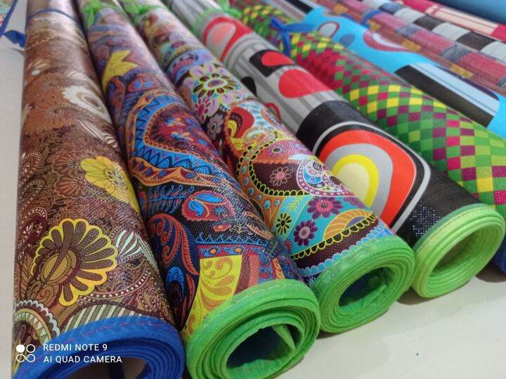 Karpet/ Tikar spon karakter batik dan minimalis 200x120cm/1.8mm Kulit ...