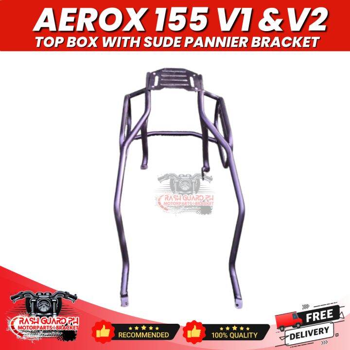 Yamaha AEROX 155 V1 & V2 - TOP BOX WITH SIDE PANNIER BRACKET HEAVY DUTY ...