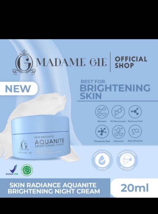 Madame Gie Skin Radiance Aquanite Brightening Cream 20gr | Lazada Indonesia