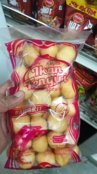 amplang paket bulat & panjang / keropok ikan tenggir | Lazada