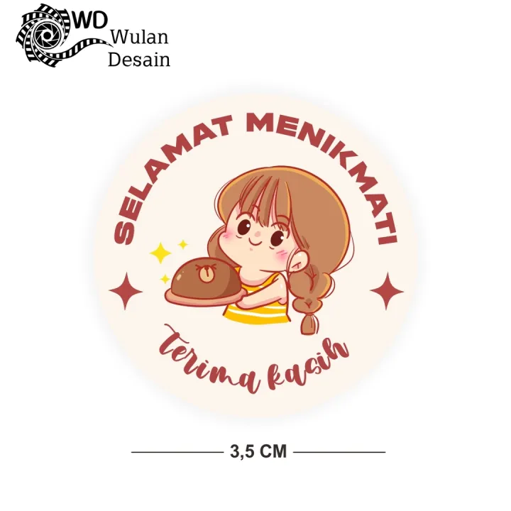 Cetak Stiker Label Thank You Selamat Menikmati Kiss Cutting Siap Tempel ...