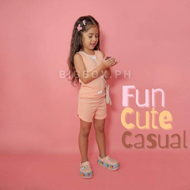 Kids Basic Ribbed Cotton Set Terno for Girls 1-12 Years Old | Lazada PH