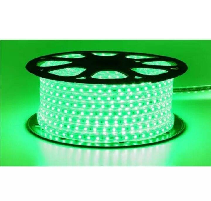 lampu led strip warna hijau 1 roll 100 m + bonus adaptor 5 | Lazada ...