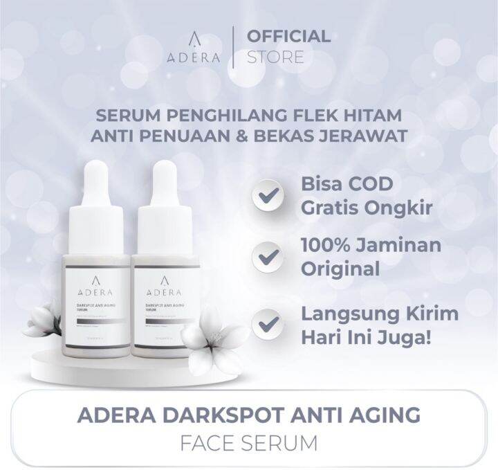 ADERA SERUM / ADERA SERUM FLEK HITAM / SERUM ADERA / SERUM VIRAL | Lazada Indonesia