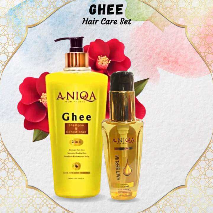 Aniqa Wow Secret Ghee Shampoo & Conditioner 2 in 1 and Hair Serum | Lazada