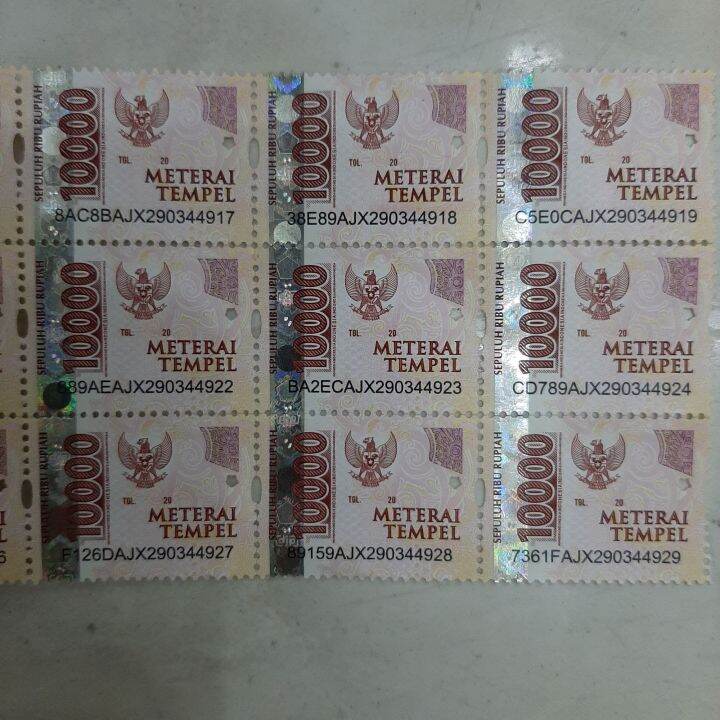 Perangko MeteraiBaru Pengesahan 10000 6000 3000 | Lazada Indonesia