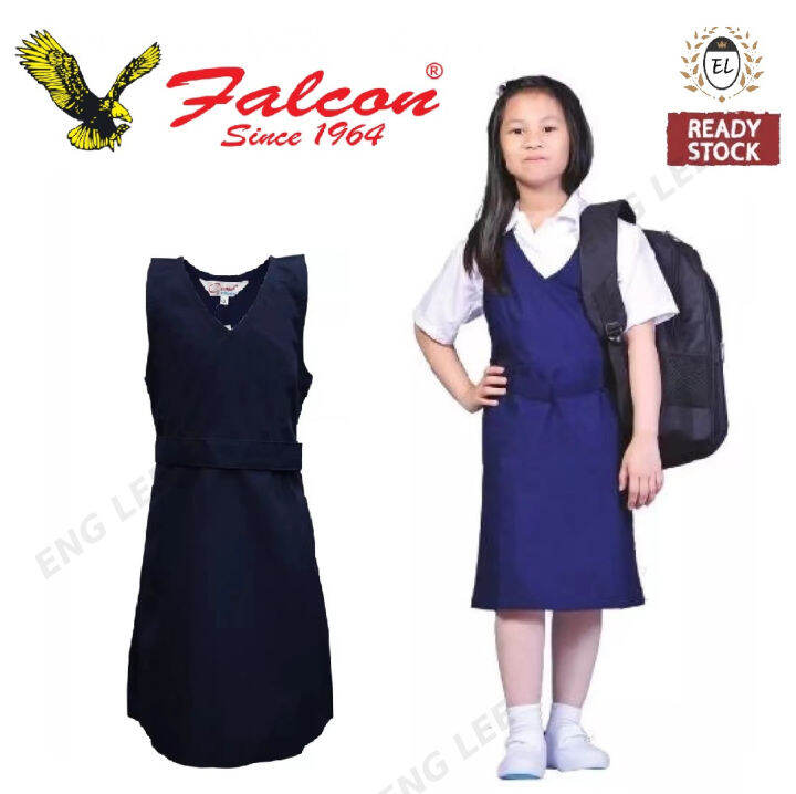 Falcon Primary School Girl Pinafore Side Zip Wrinkle Free🔥Ready Stock🔥 ...