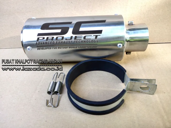 Knalpot racing SC Project inlet 50mm Silencer SC Project slencer SC ...